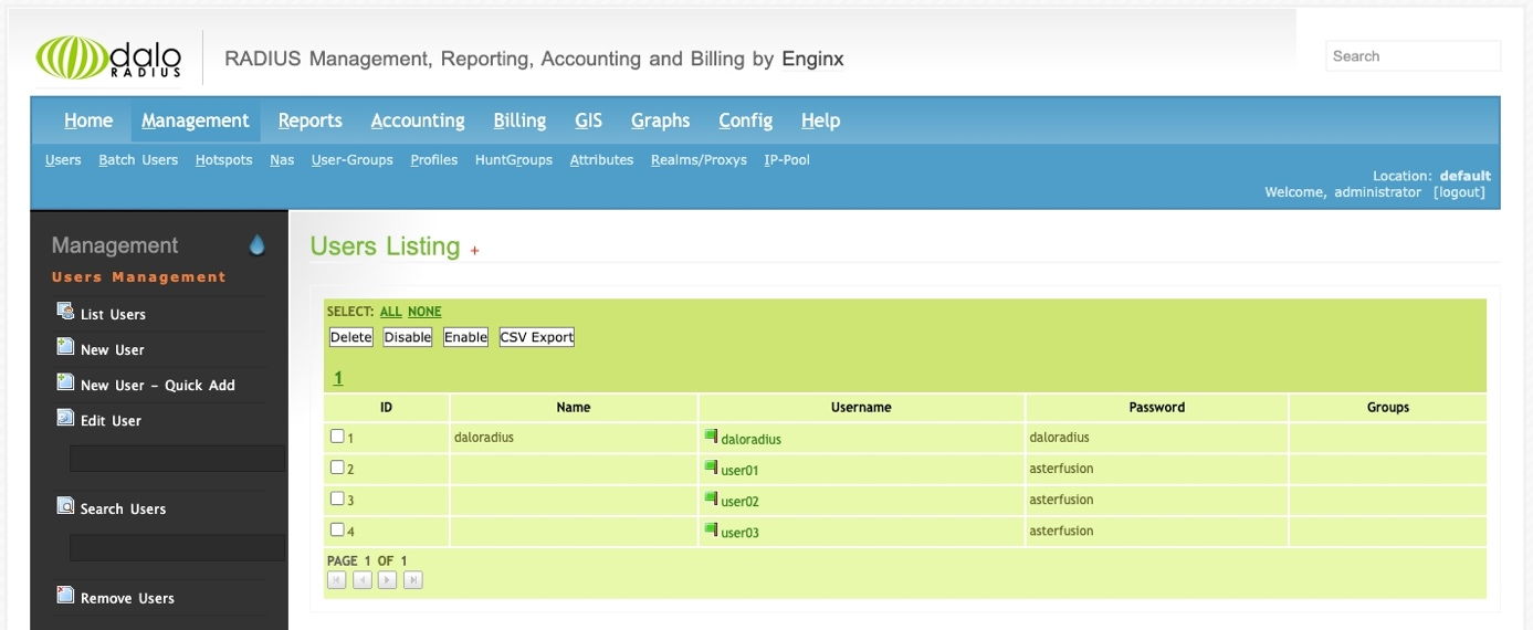 配置指导：开源AAA解决方案 —FreeRADIUS - 星融元Asterfusion